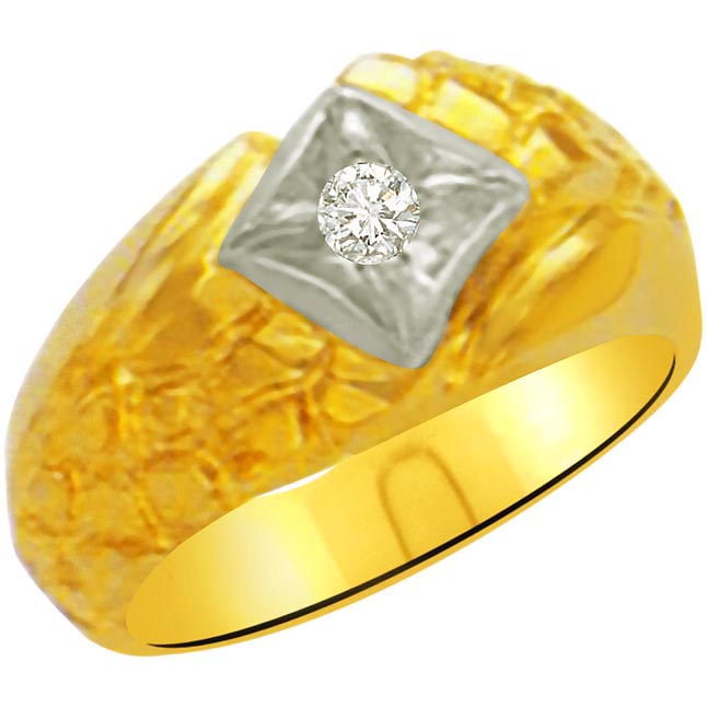 0.07ct Solitaire Mens Diamond 18K Rings| Surat Diamond Jewelry