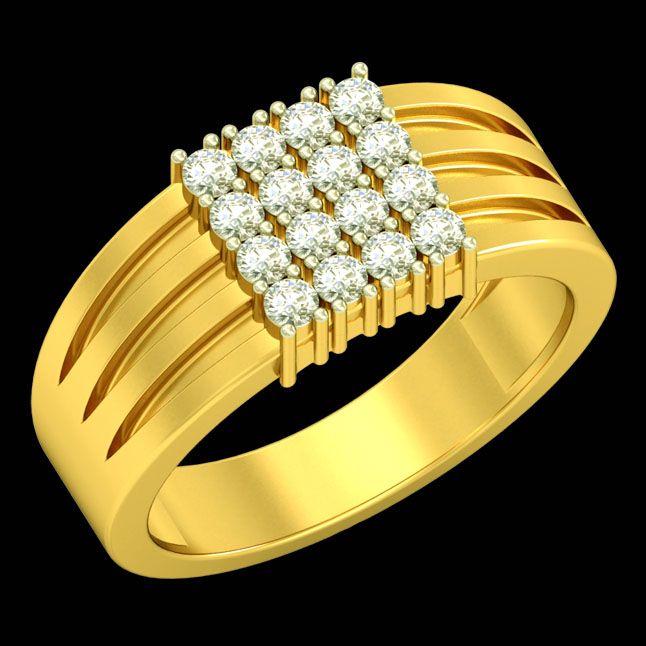 0.40cts 16 Diamond & 18kt Gold Men's Ring SDR1682