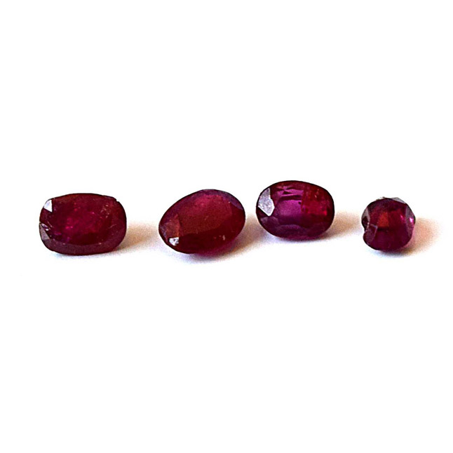 1.65cts AA Grade Natural Real Dark Red Oval Thick Ruby Gemstone for ...