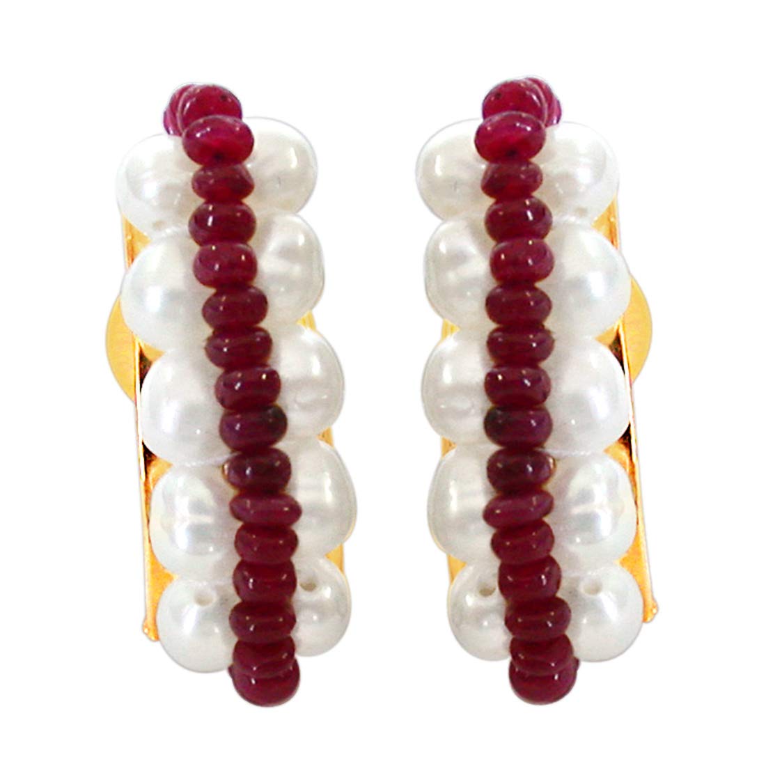 Pearl Bali Earrings: Buy Real Pearl Bali Earrings Online in India ...