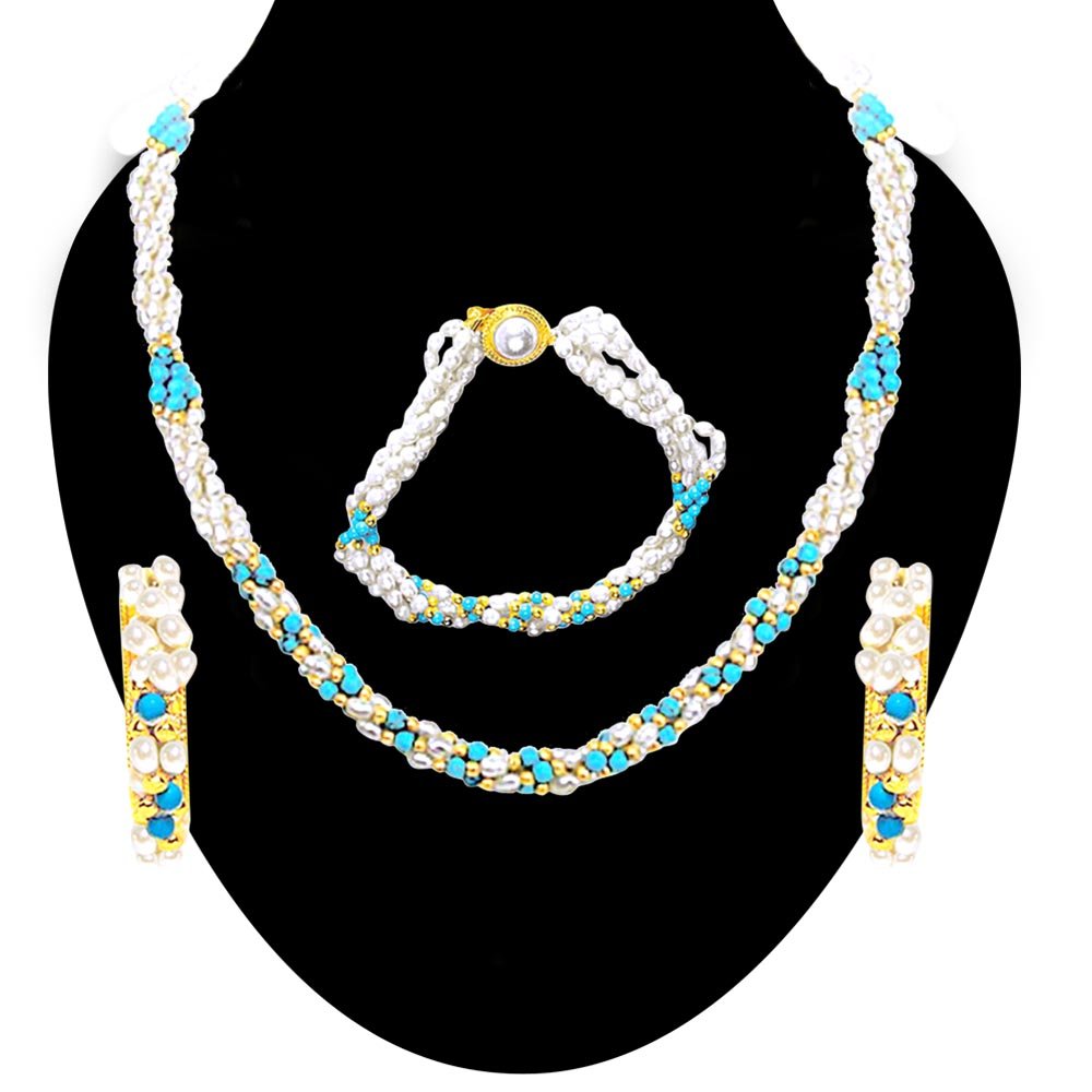 Splendid Perfection -Pearl Jewellery Set| Surat Diamond Jewelry