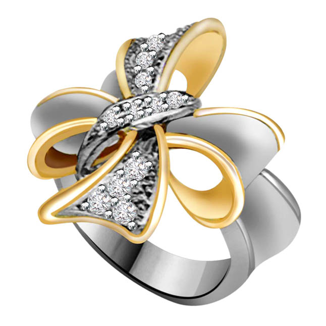 Flower Shape Diamond Rings SDR701 - Best Prices N Designs| Surat ...