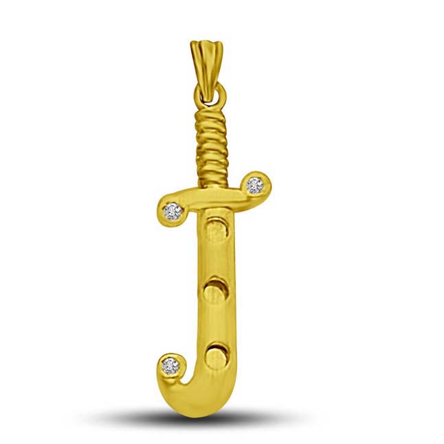 The Diamond Sword Of LOVE With Blade Of Gold…Pendants| Surat Diamond ...
