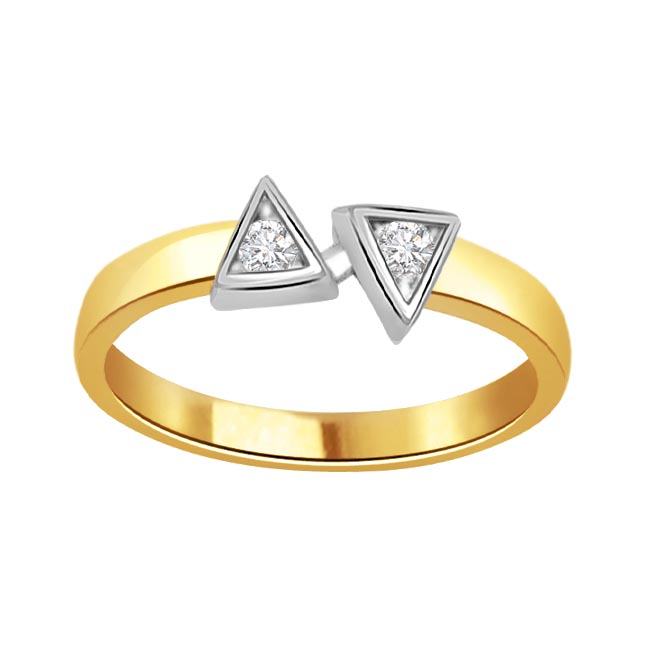 White Yellow Gold Rings, Two Toned Diamond Ring, Wedding and Engagement ...